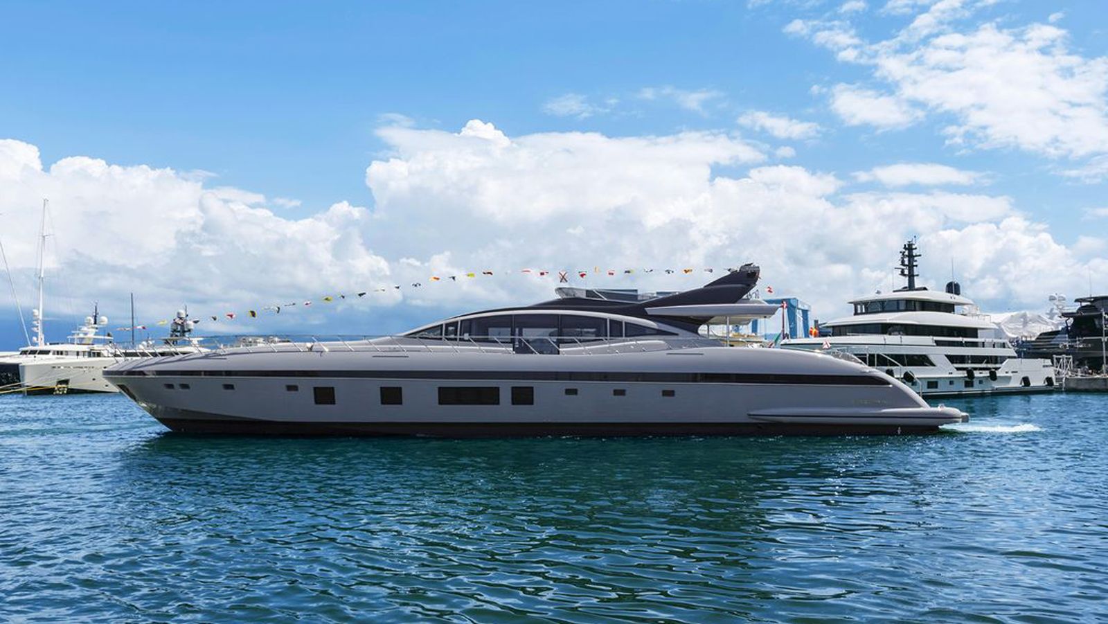 First 40m Mangusta Maxi Open 132E yacht launched in Viareggio